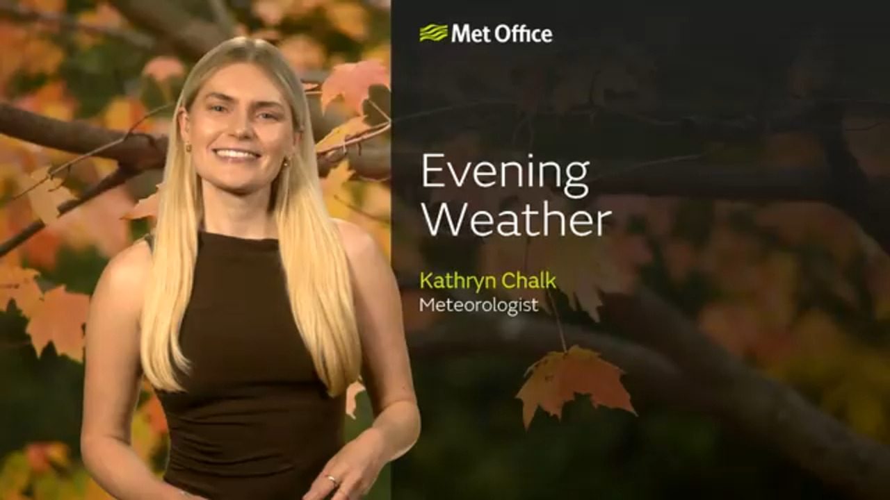 Met Office Saturday evening weather forecast 18/10/2025