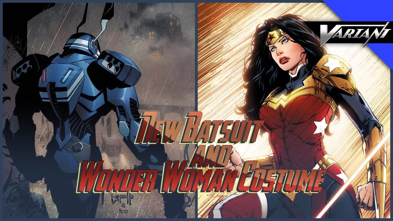 One shot: New batsuit & Wonder Woman costume