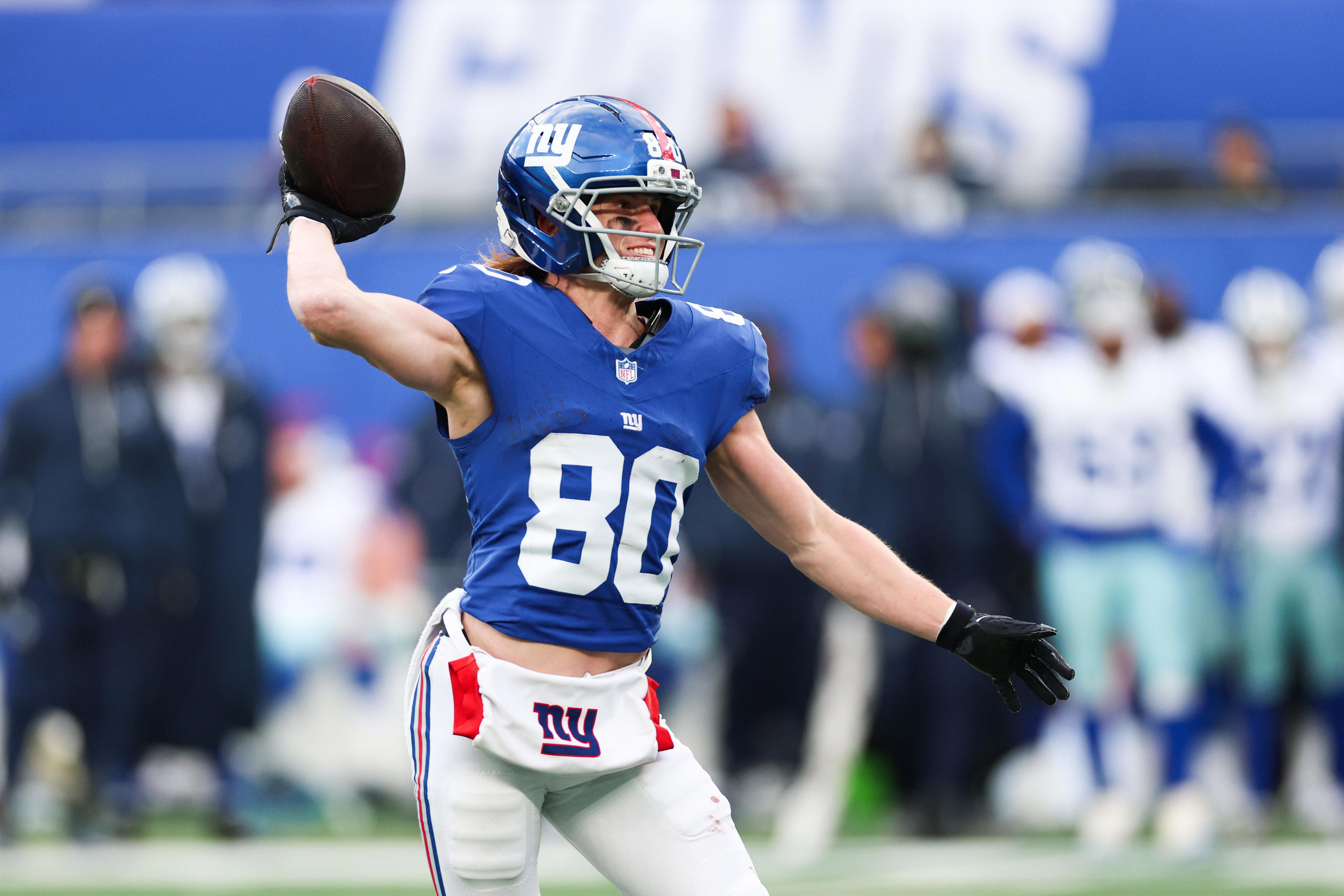 New York Giants' Gunner Olzsewski on offseason plans: 'Going to QB school'