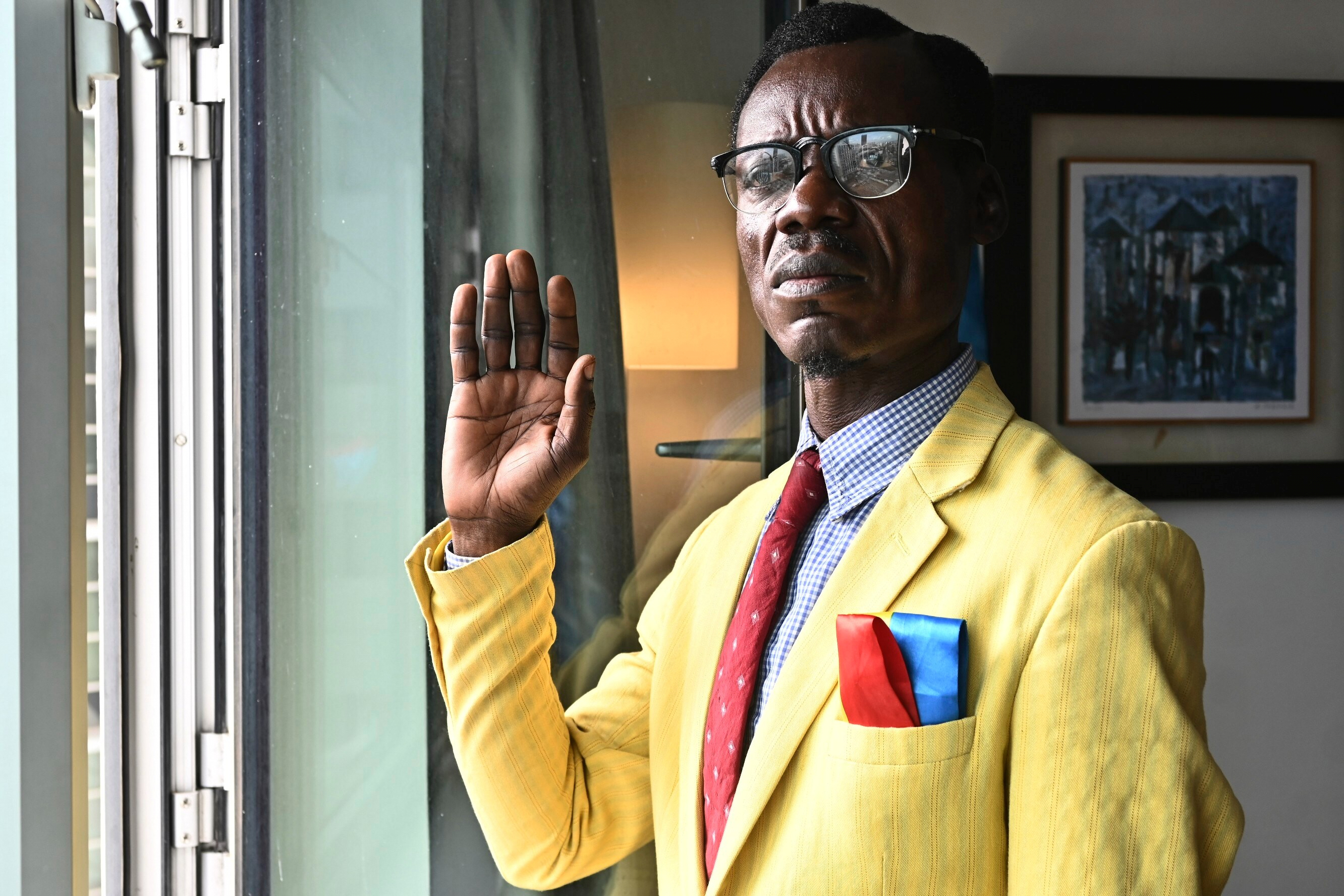 Statuesque Congo fan 'Lumumba' stands above all others at Africa Cup