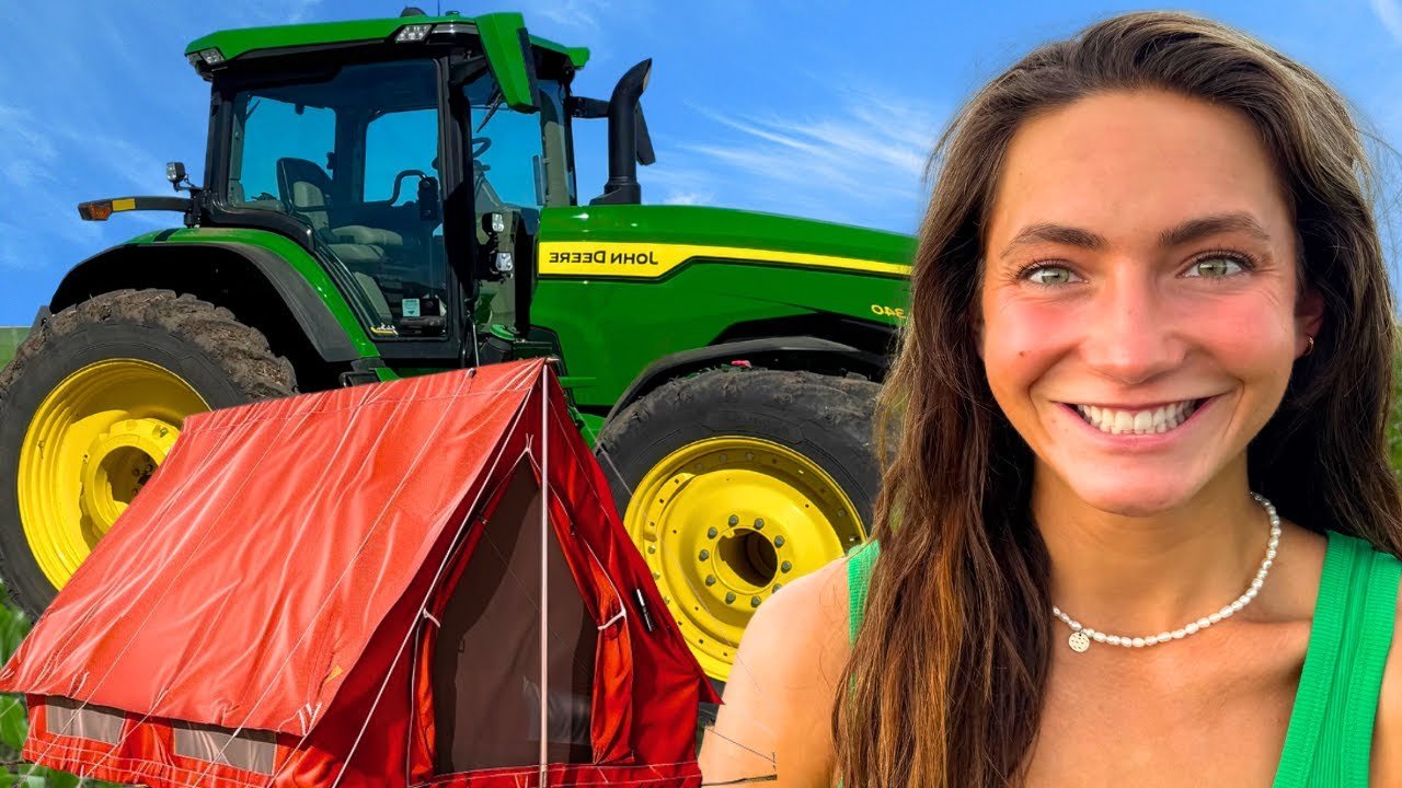 Camping out of my tractor on the farm!