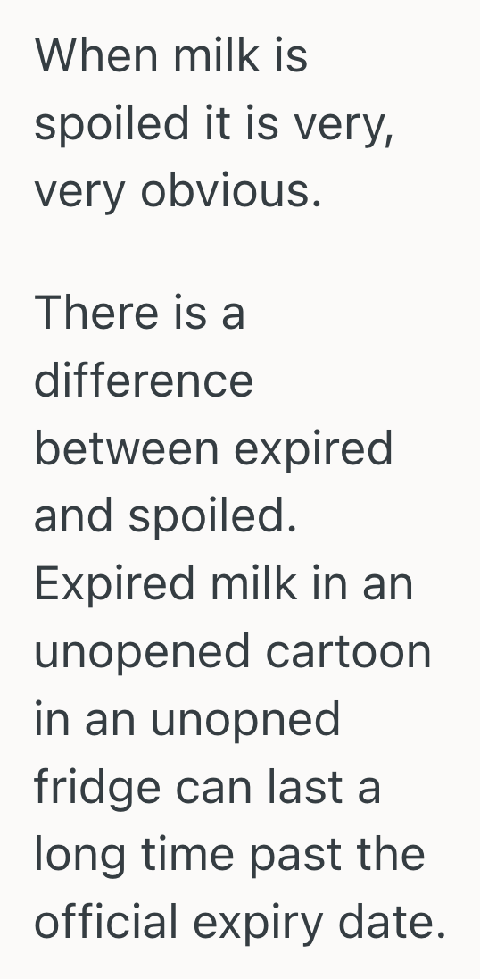 A guest chugged expired milk without reading the label, so a simple ...