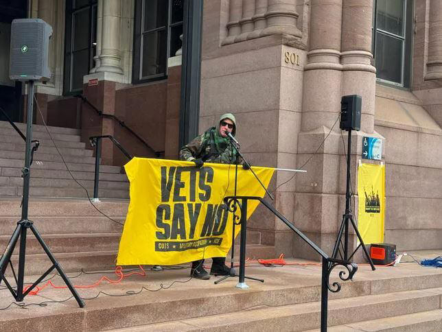 Dozens protest in Cincinnati to oppose Trump’s strike on Venezuela