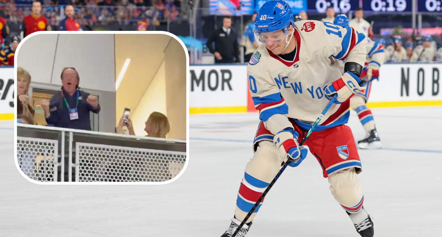 Legendary announcer calls game from the stands