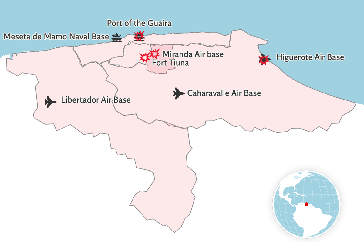 Mapped: The US attack on Venezuela