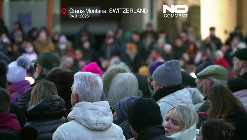 Crans-Montana residents take part in silent march for fire victims