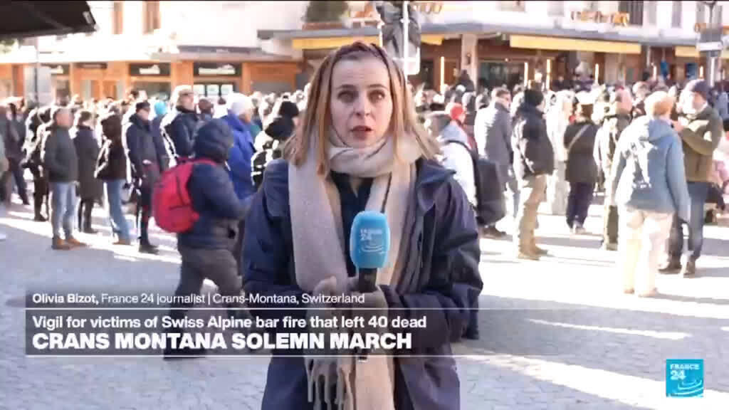 Crans Montana organises solemn march for the victims