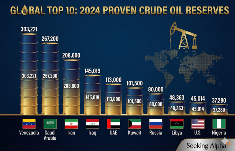 The 10 countries with the largest proven oil reserves