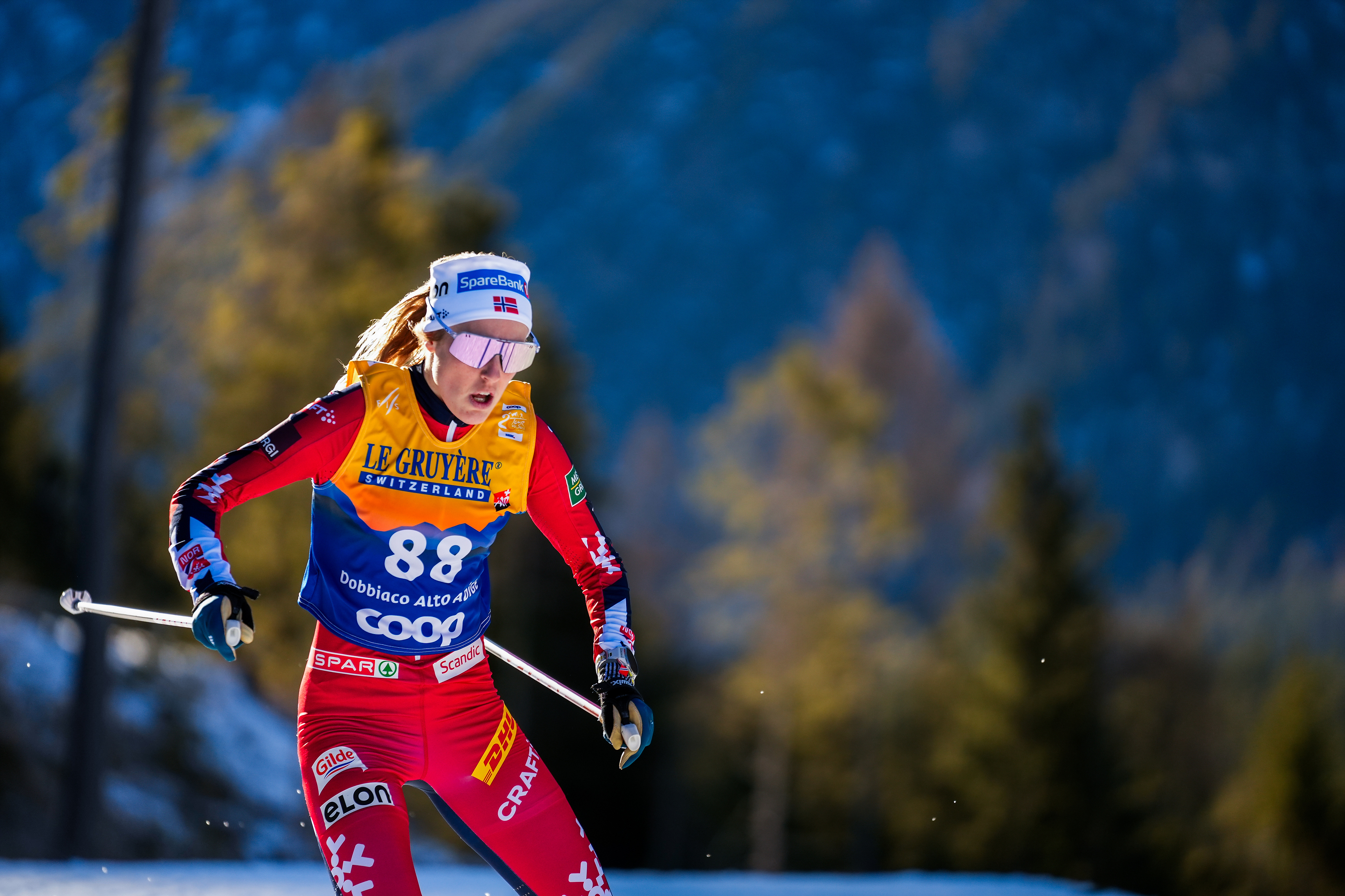 La montée de l'Alpe Cermis pour Karolin Simpson Larsen