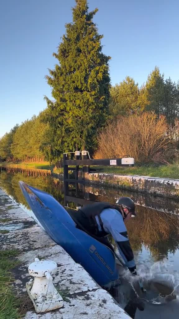 From canal edge to chaos in one kayak drop