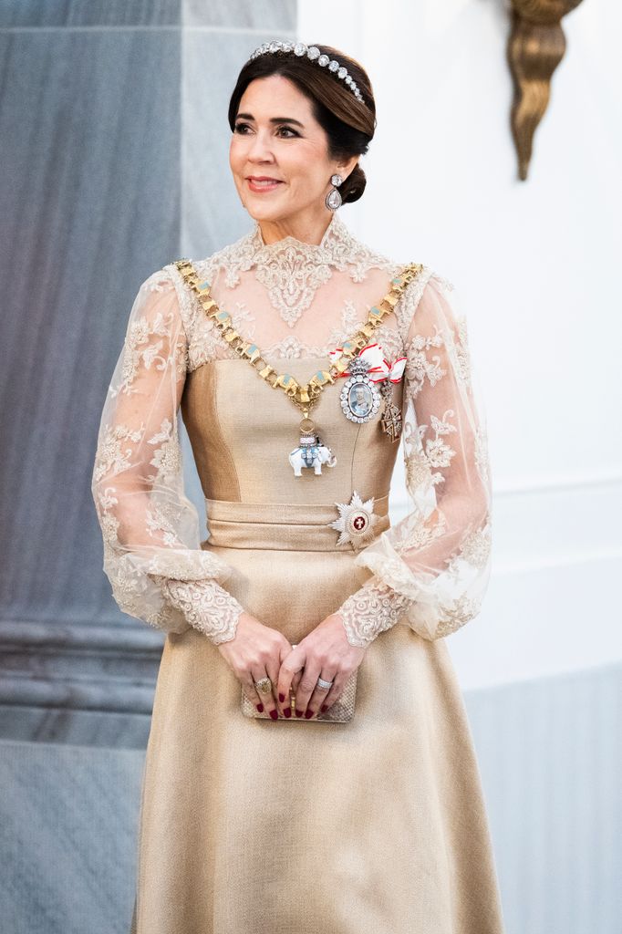 Queen Mary copies Princess Kate in sheer lace ballgown – and no one noticed
