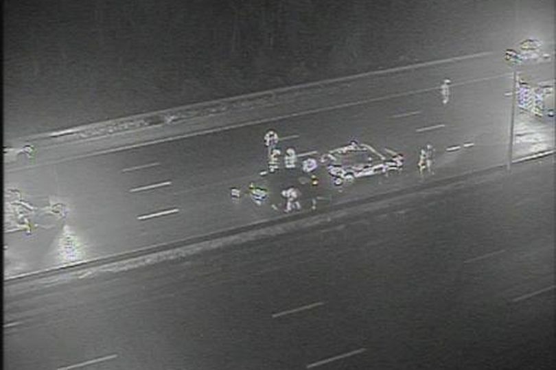 Person taken to hospital after crash involving police car on M60