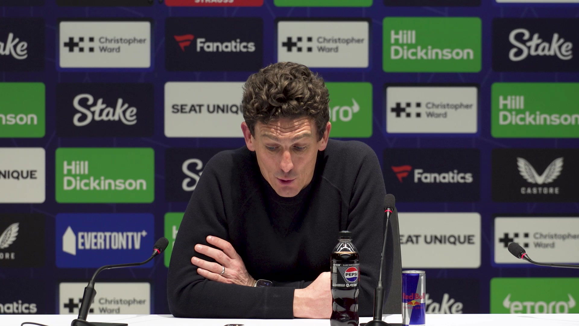 Keith Andrews reacts to Brentford's dominant 4-2 away win at Everton