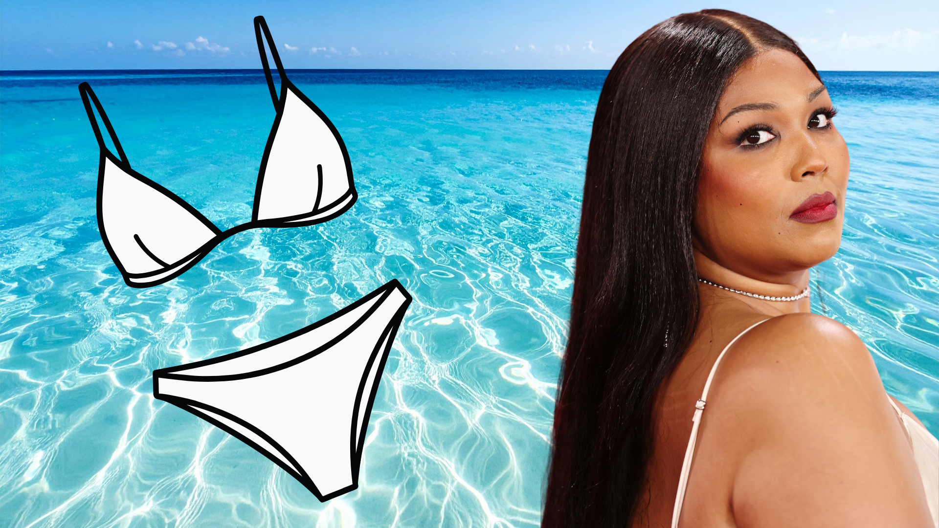 Ver: La hermosa Lizzo se desmaquilla con un diminuto bikini a los 37 años