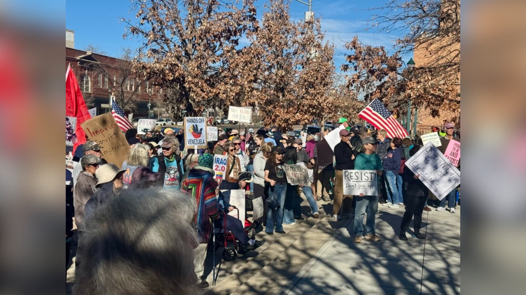 Colorado Springs residents protest US capture of Venezuela’s Maduro