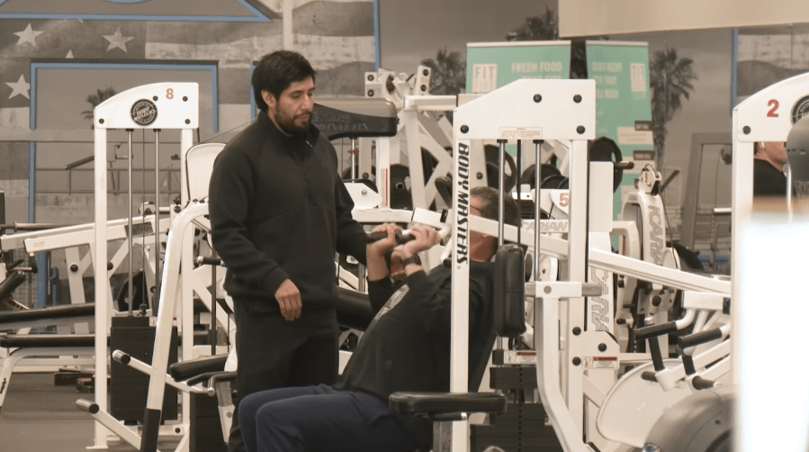 People work out at Hoover gym on New Year’s Day