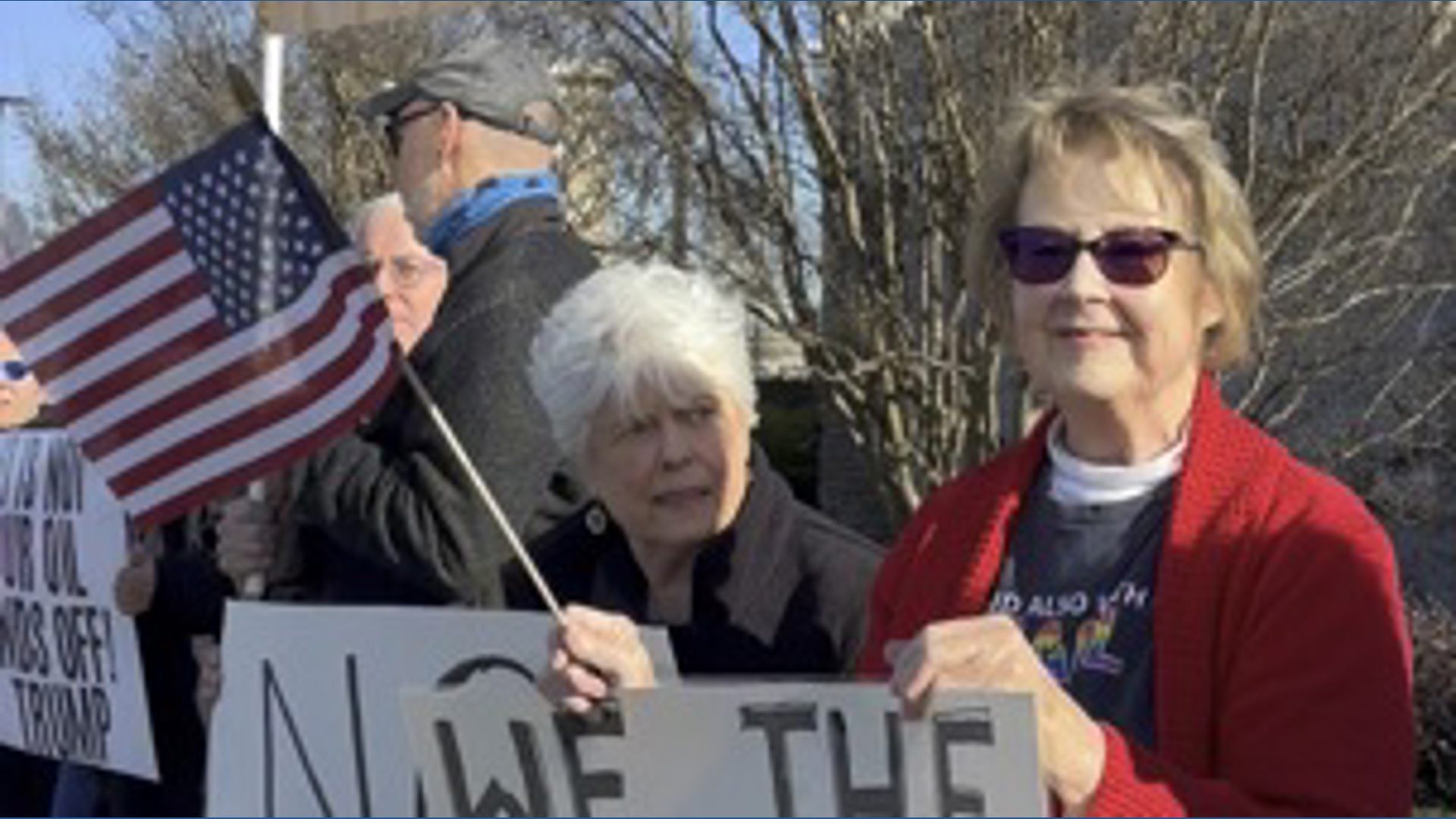 Over 200 protesters against the Venezuela airstrikes gathered in ...
