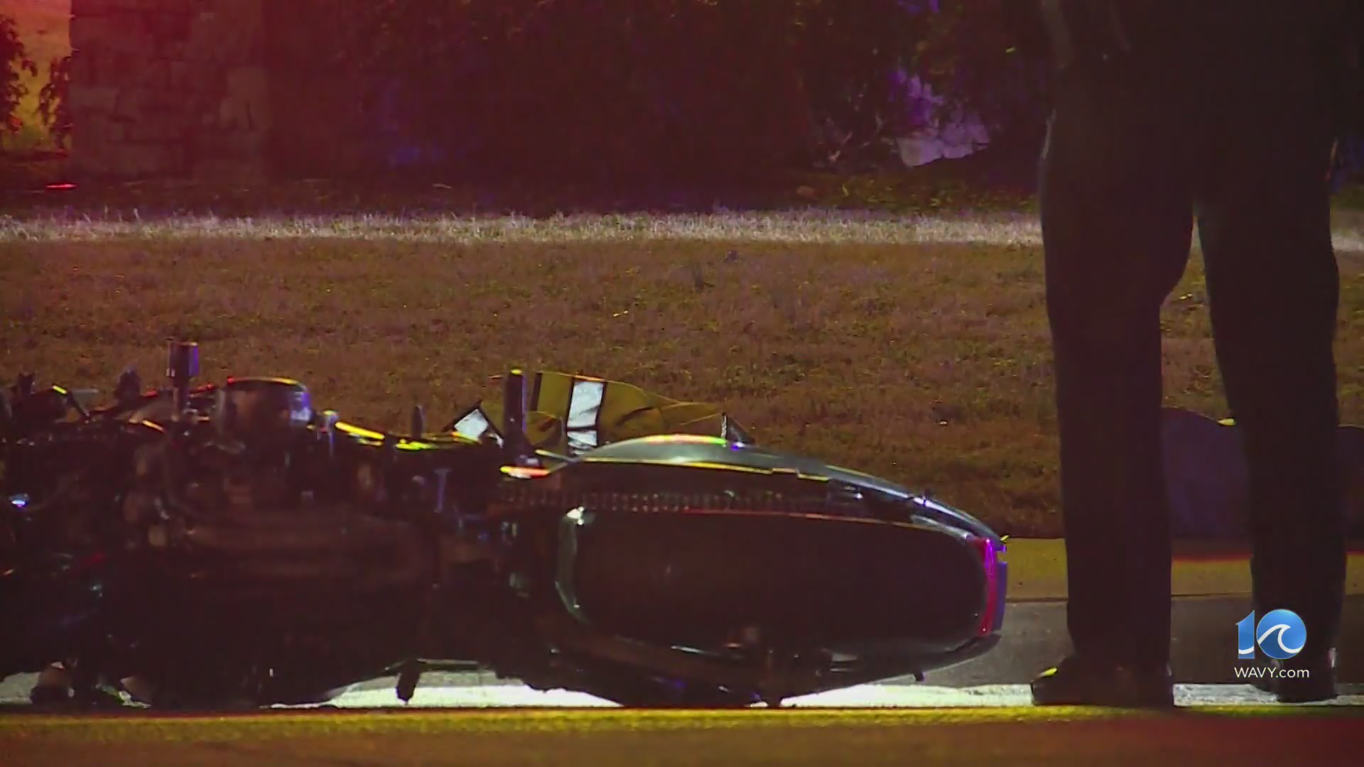 Fatal collision involving motorcycle and vehicle in Hampton