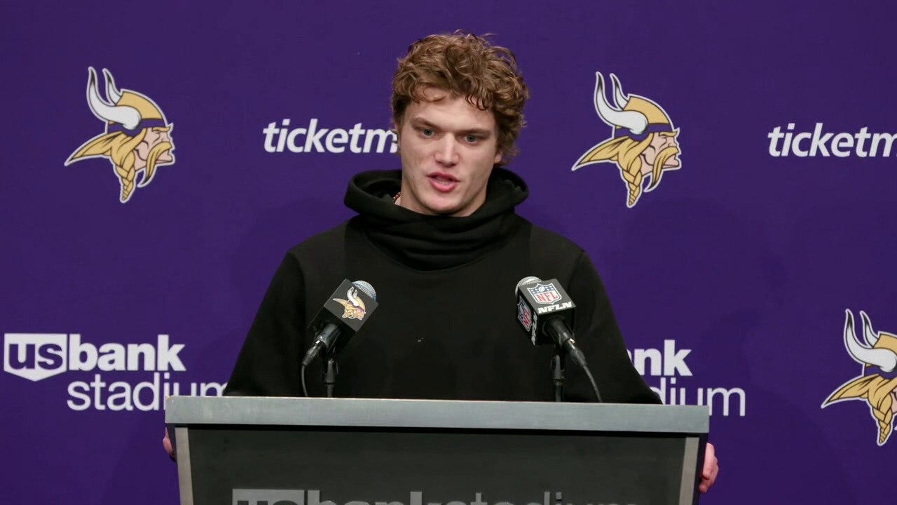 Vikings QB JJ McCarthy: 'It killed me to pull myself out'