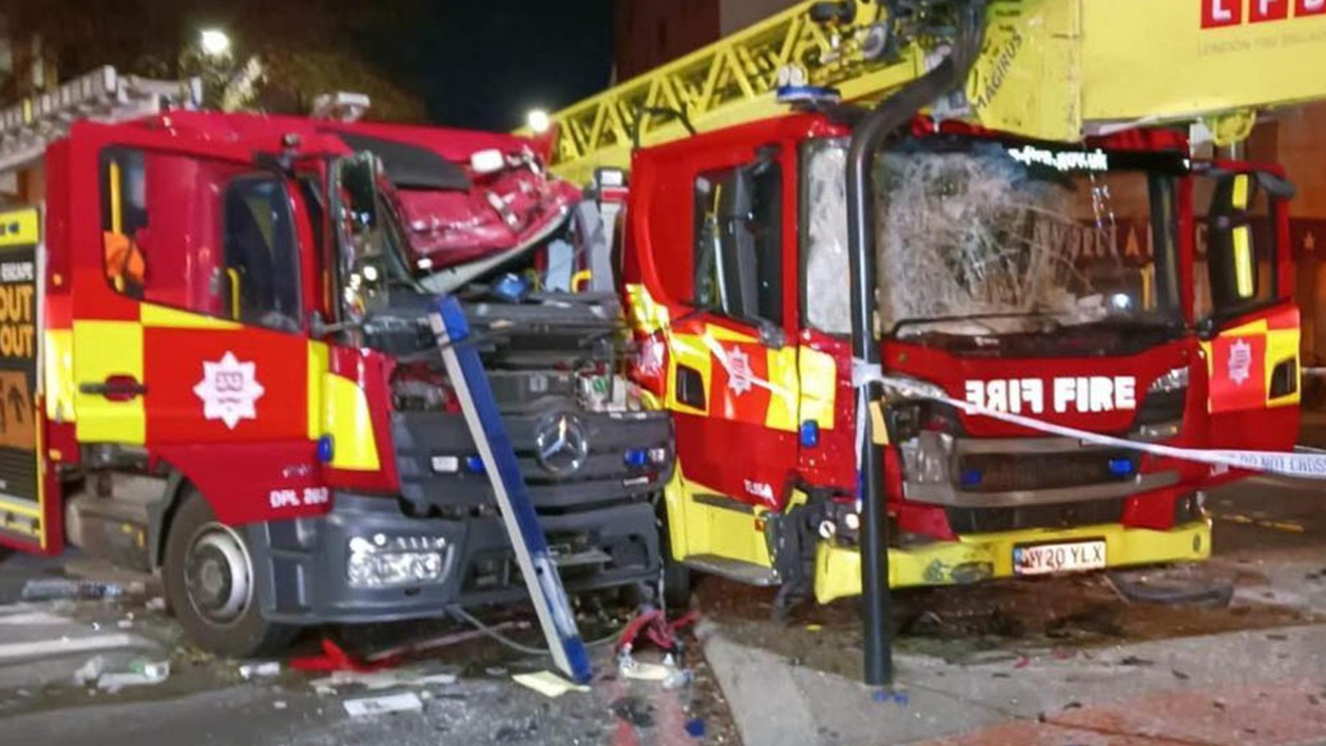 Six firefighters hospitalised after fire engine crash