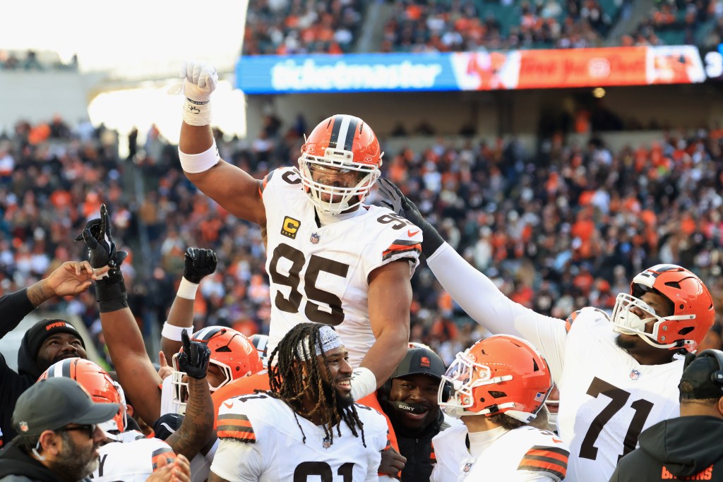 Zac Taylor fumes after refs pause game for Myles Garrett sack-record ...