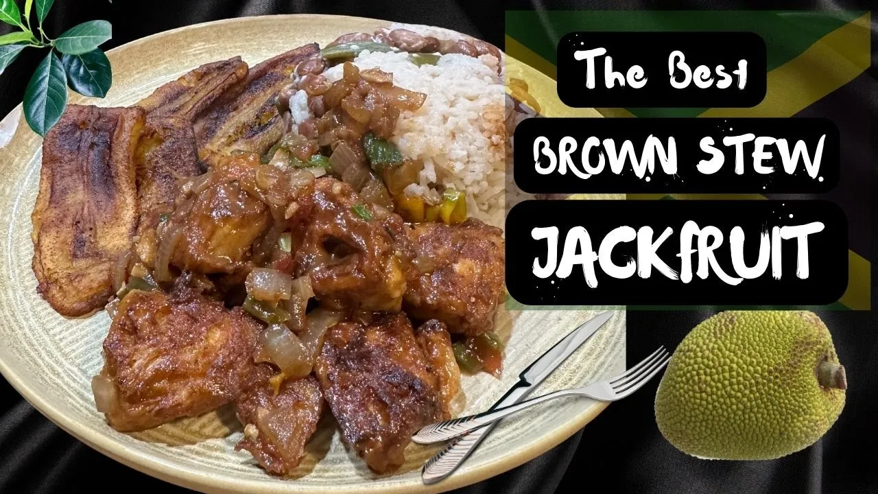 Easy Jamaican brown stew jackfruit recipe (no briny taste)