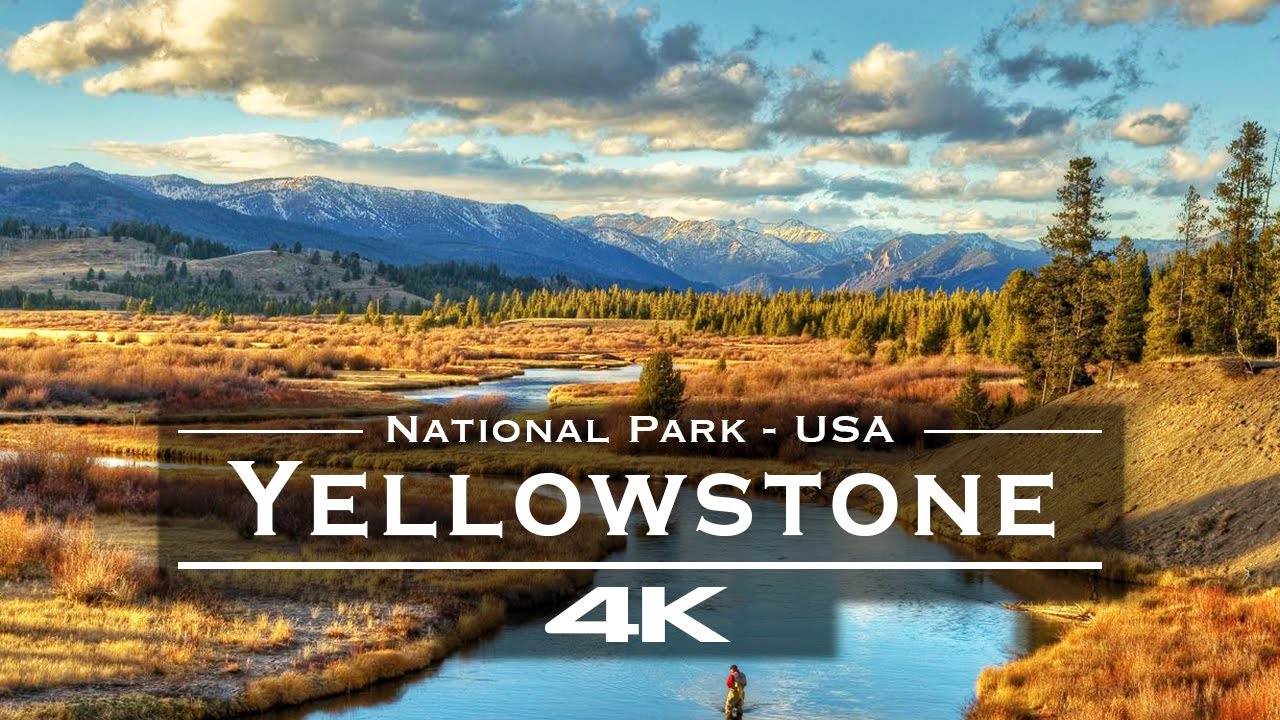 Yellowstone National Park from above | 4K aerial views of nature and ...