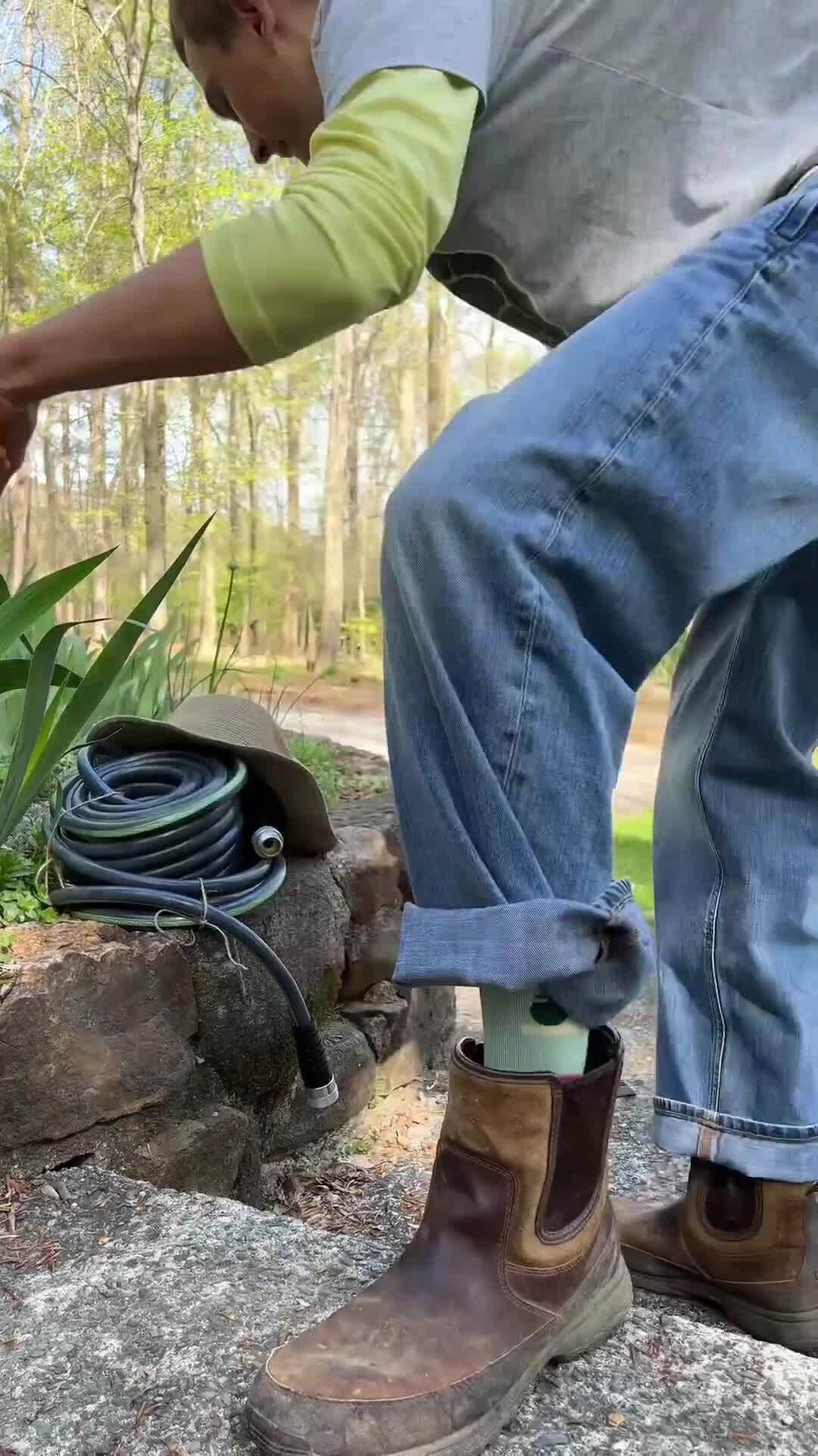 Having fun with my Synergy hose! #gardening #garden #youtubeshorts