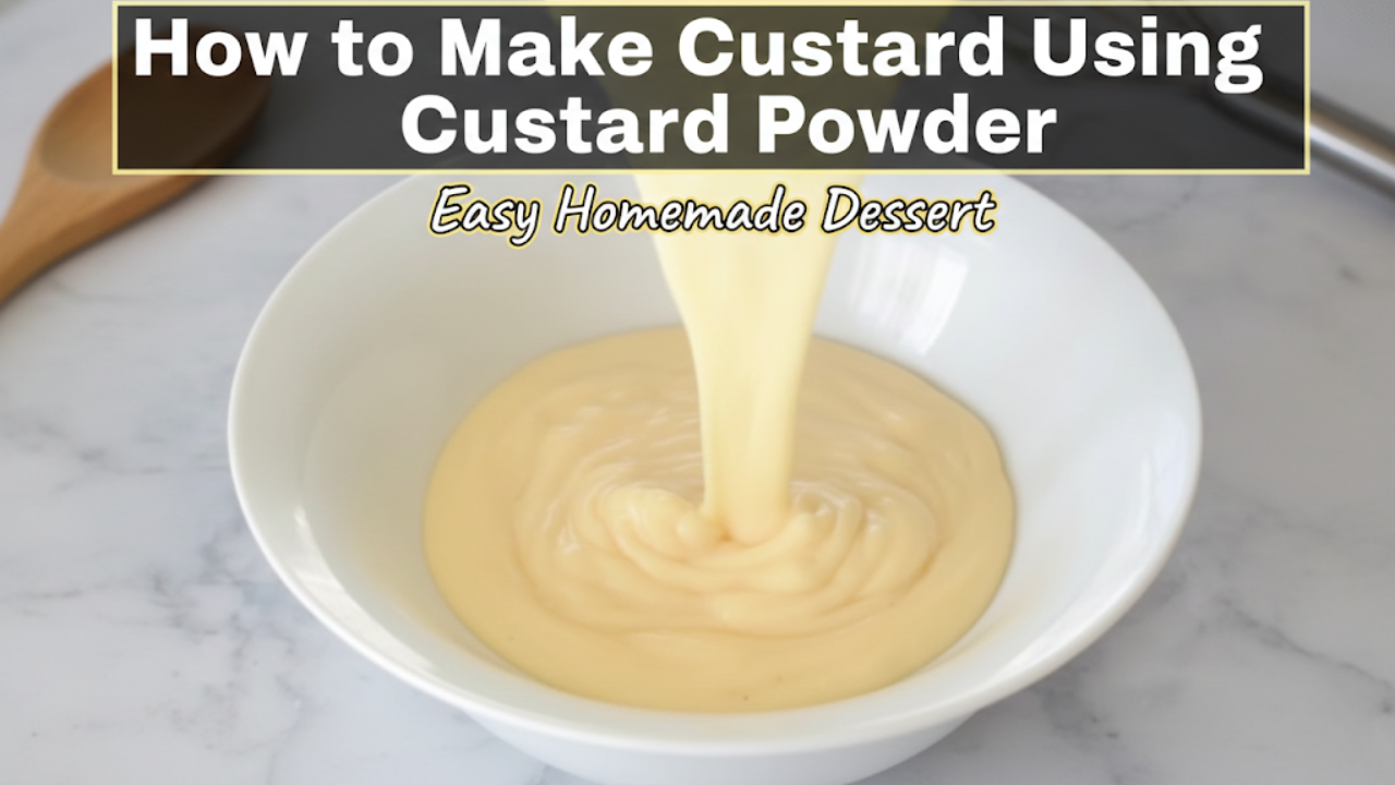 How to make custard using custard powder | Easy homemade dessert