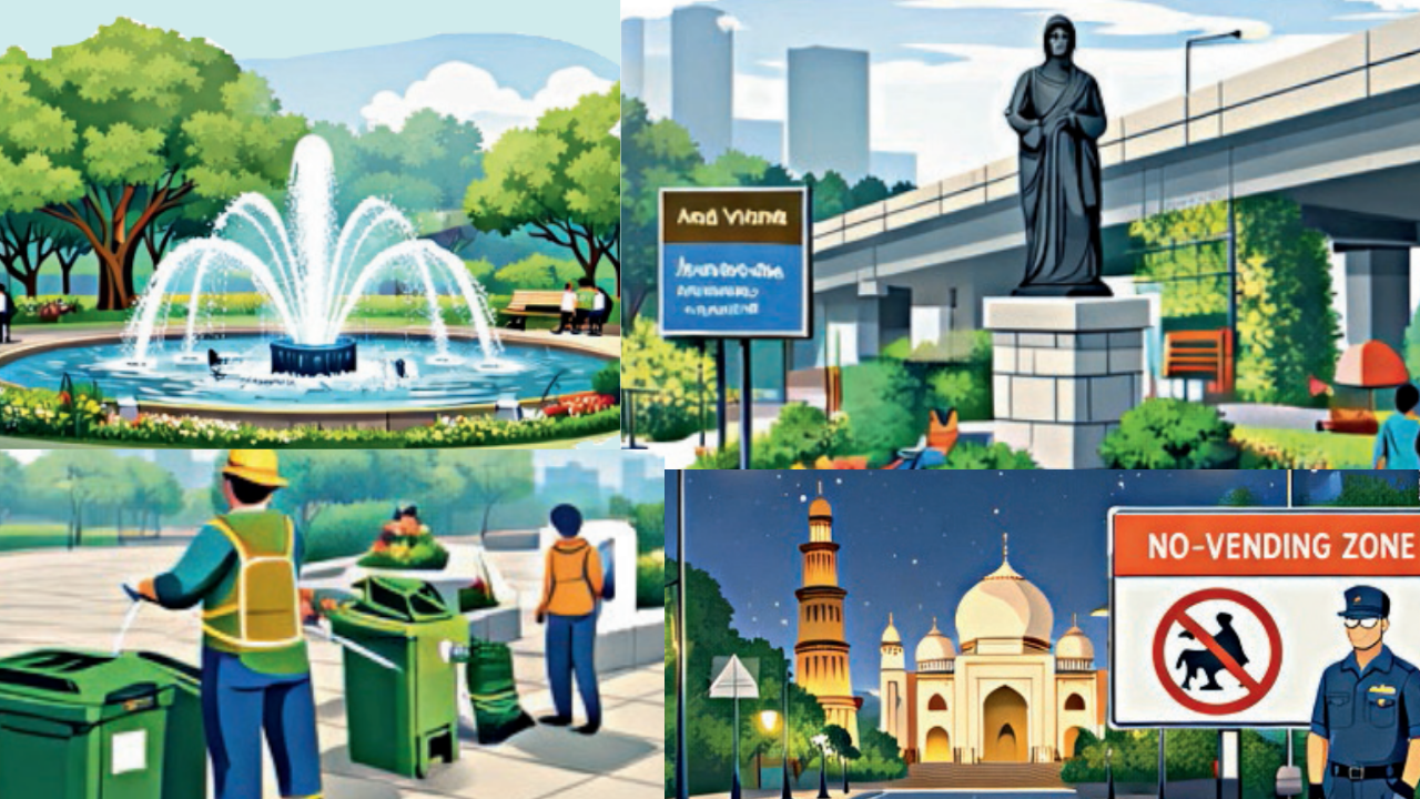 Delhi goes green & gleaming; civic plan to boost parks, roads, art ...