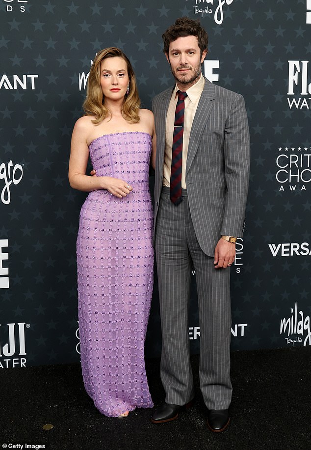 Adam Brody and Leighton Meester look loved-up at the Critics Choice ...