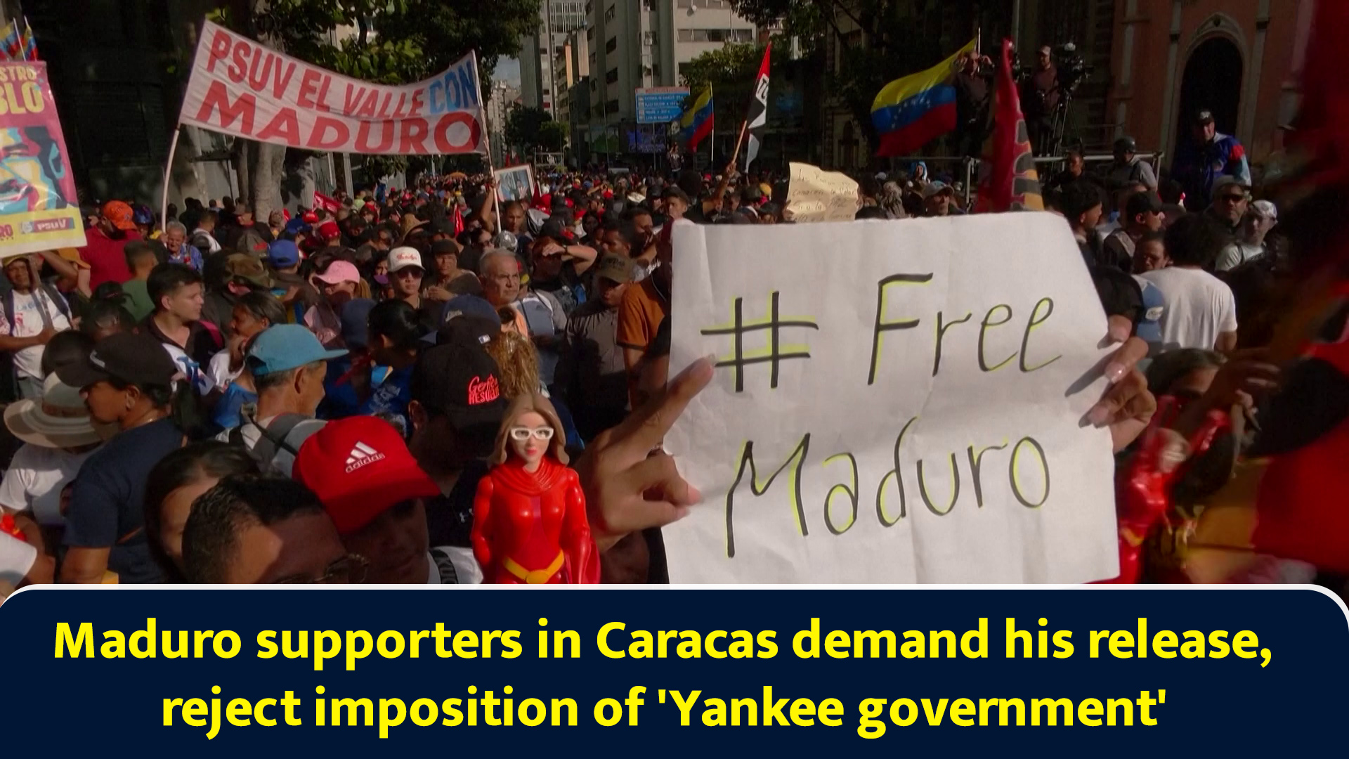 Maduro supporters in Caracas demand his release, reject imposition of ...