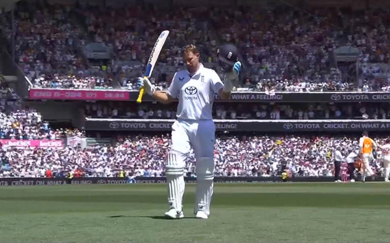 Ashes 2025-26: England's Joe Root equals Ricky Ponting with 41st test ton