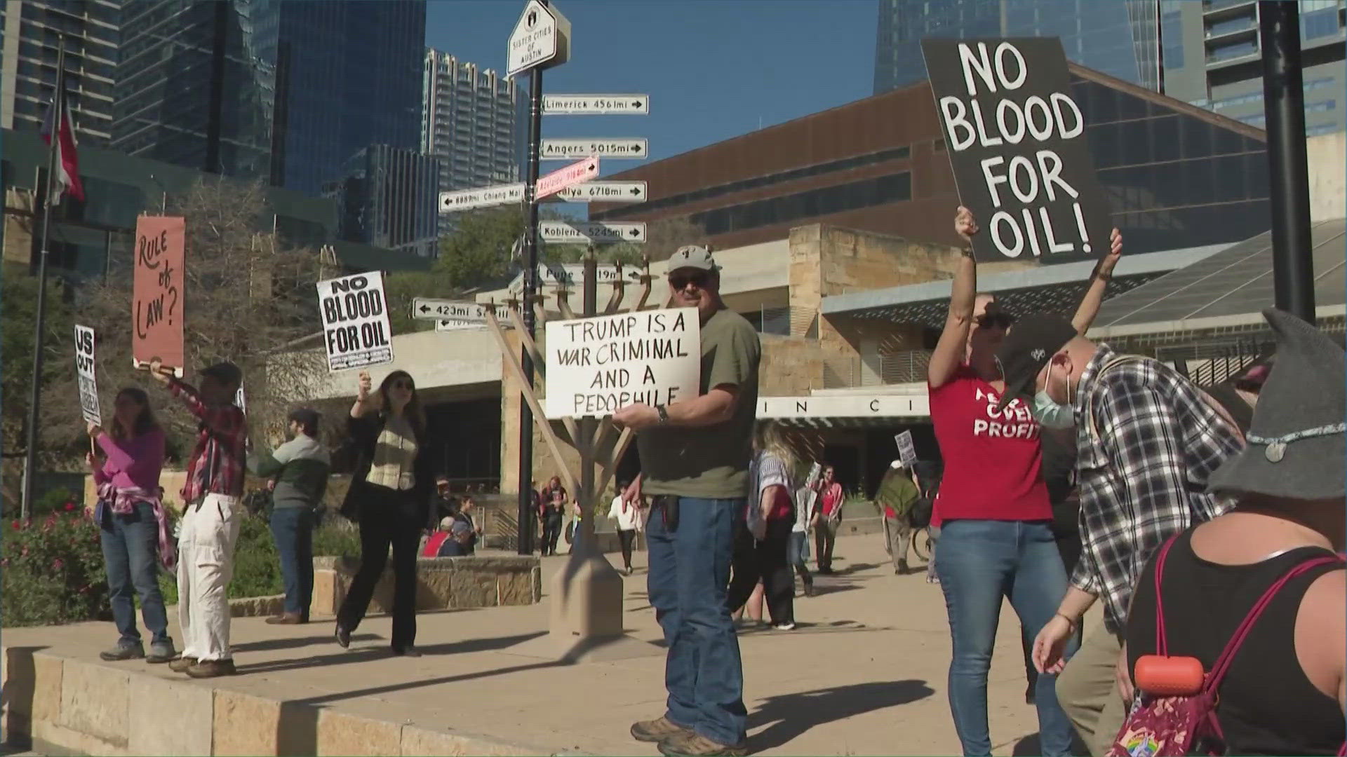'No War on Venezuela' rally held at Austin City Hall