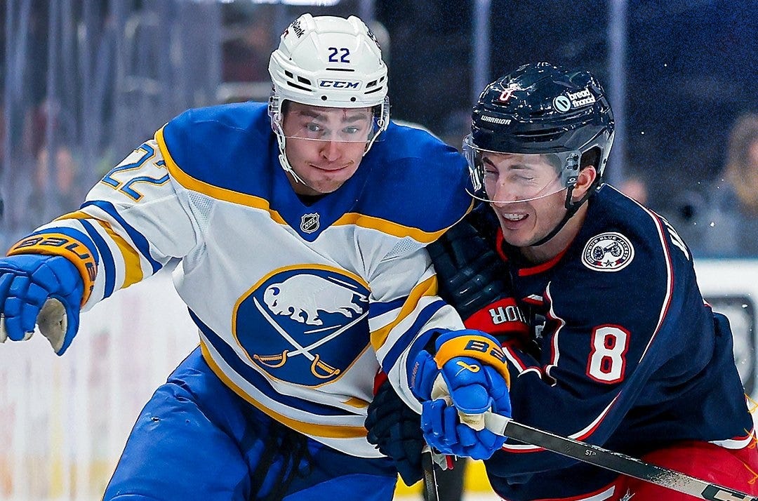 Sabres' winning streak ends in Columbus