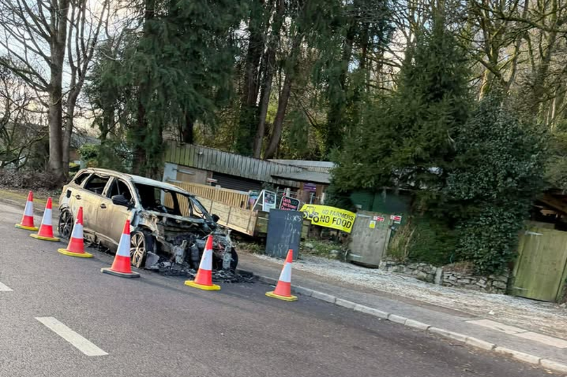 Pictures show aftermath of Cornwall car fire