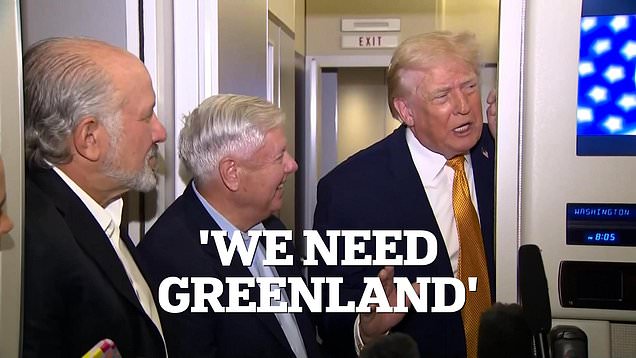 Moment Trump tells reporters the US 'needs Greenland'