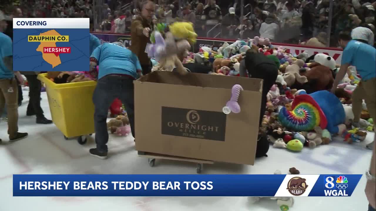 Hershey Bears teddy bear toss