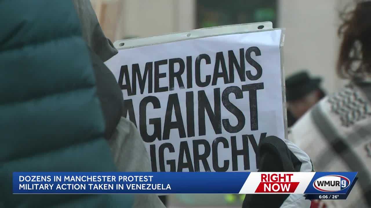 Dozens in Manchester protest military action taken in Caracas, Venezuela