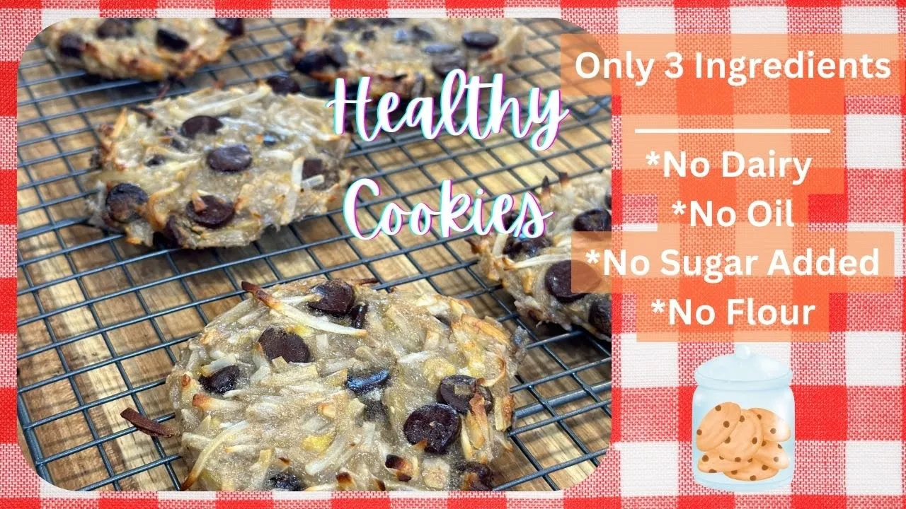 3-ingredient chocolate chip cookies | Healthy & easy recipe