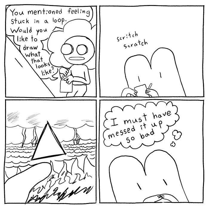 Artist Created 34 Simple Comics Turn Everyday Situations Into Absurd Humor