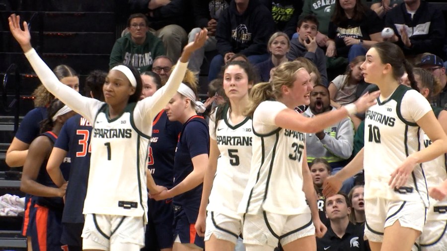 No. 24 Michigan State women’s basketball takes down Illinois 81-75 ...