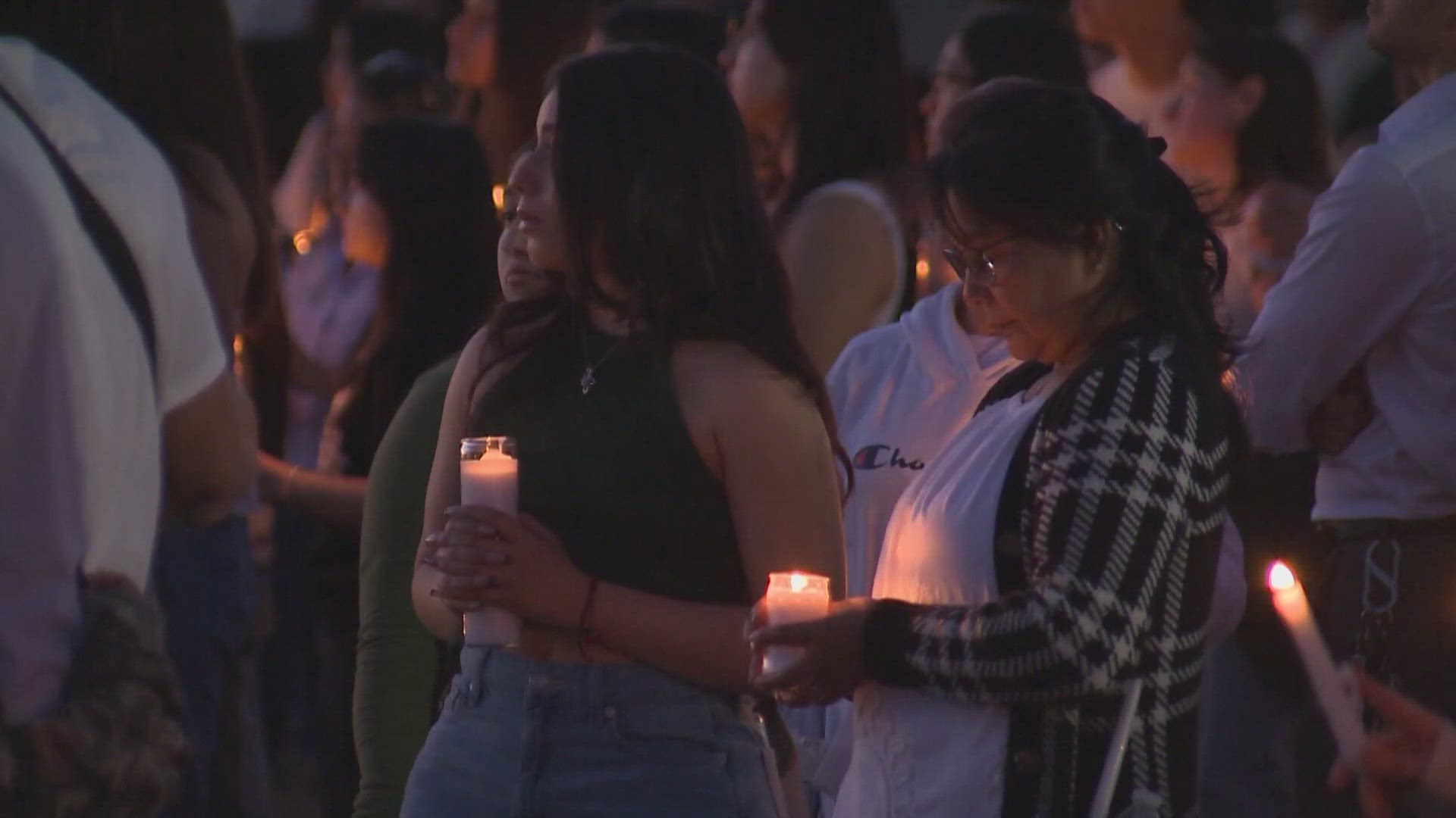 Community gathers for vigil mourning 19-year-old Camila Mendoza Olmos