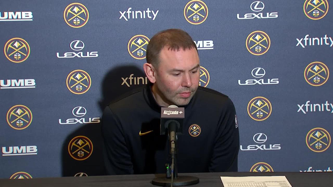 BKN 127, DEN 125: Nuggets coach David Adelman full media availability