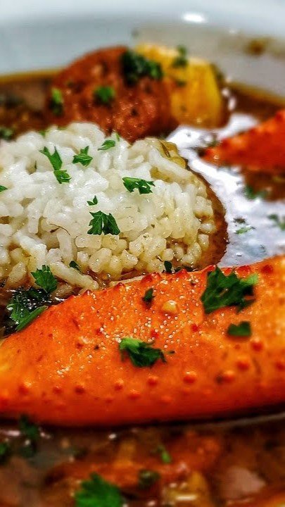 Seafood gumbo made the classic way