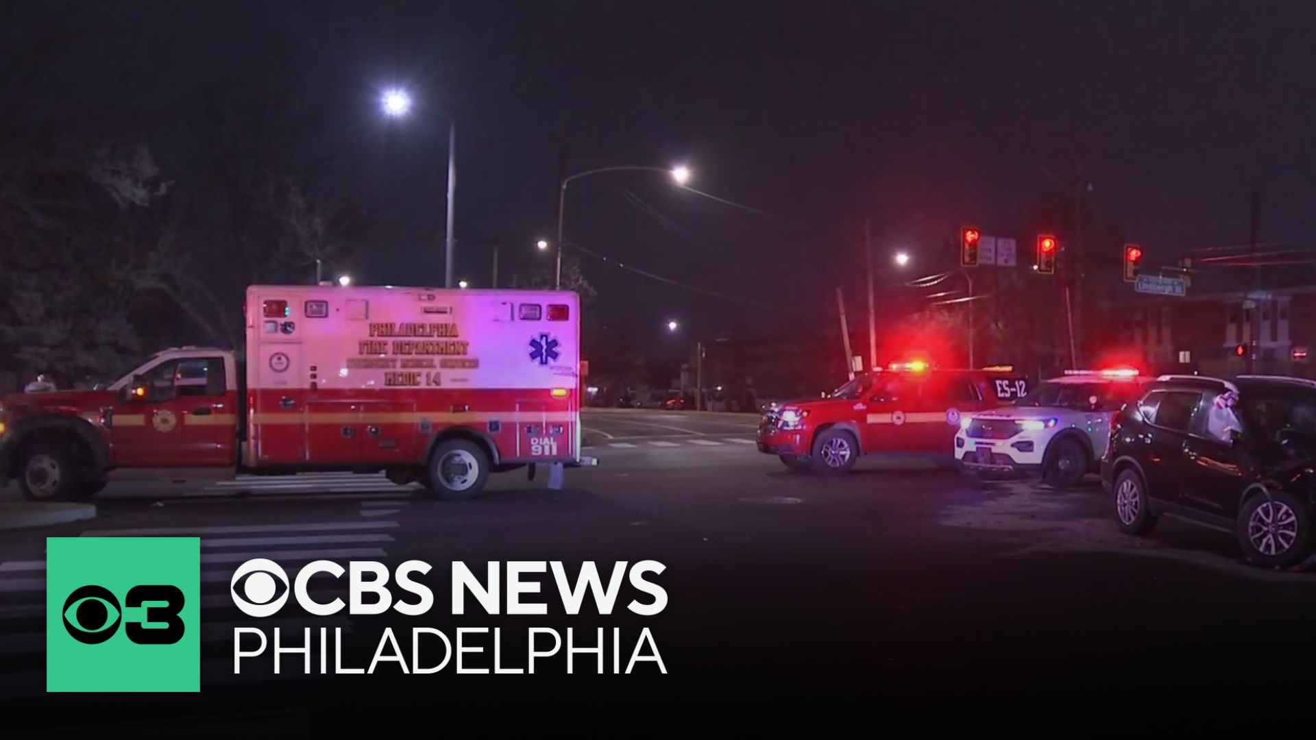 Crash involving ambulance in Southwest Philadelphia leaves 2 people injured