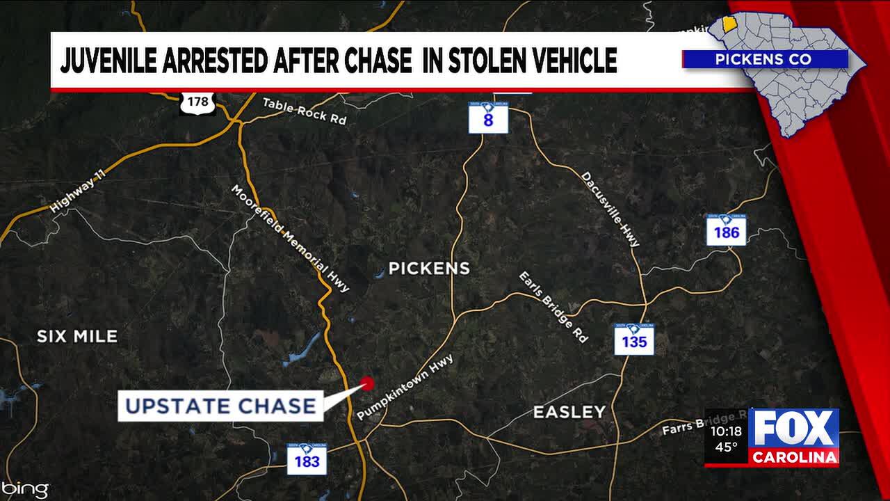 Juvenile driver arrested after Upstate chase with stolen vehicle ...