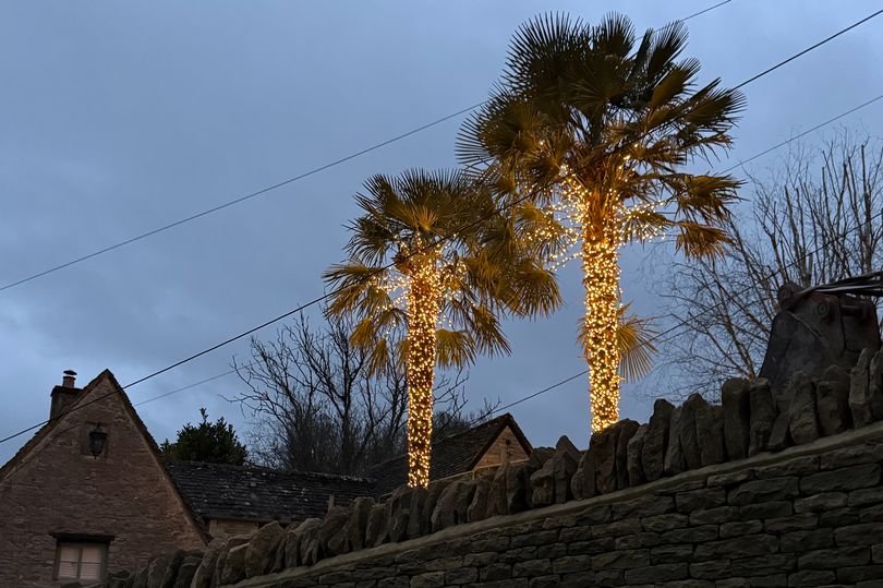 Palm trees at Cotswold house at centre of 'England's prettiest street ...
