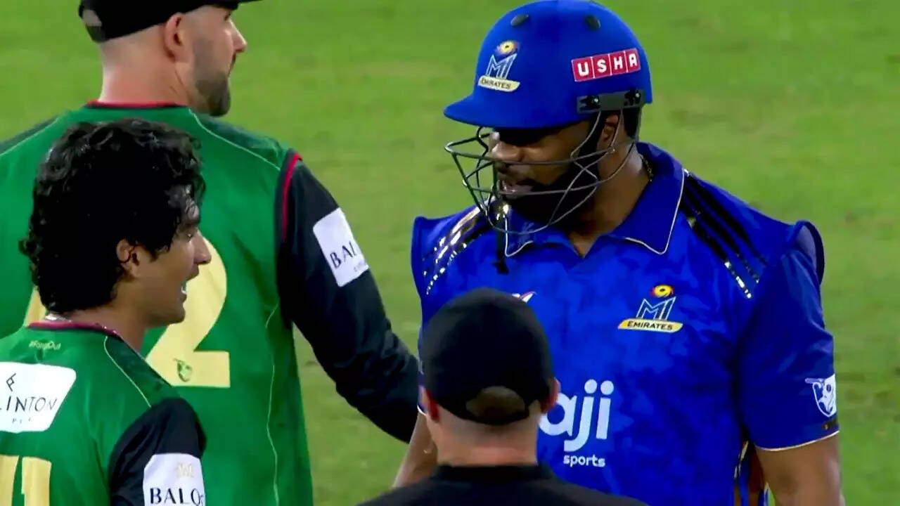 Tempers flare! Naseem Shah vs Kieron Pollard verbal spat steals the ...