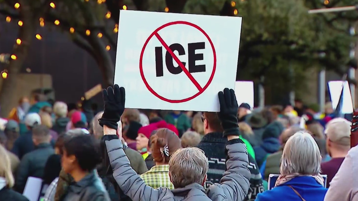 Hundreds call for ICE to leave communities during protest in downtown ...